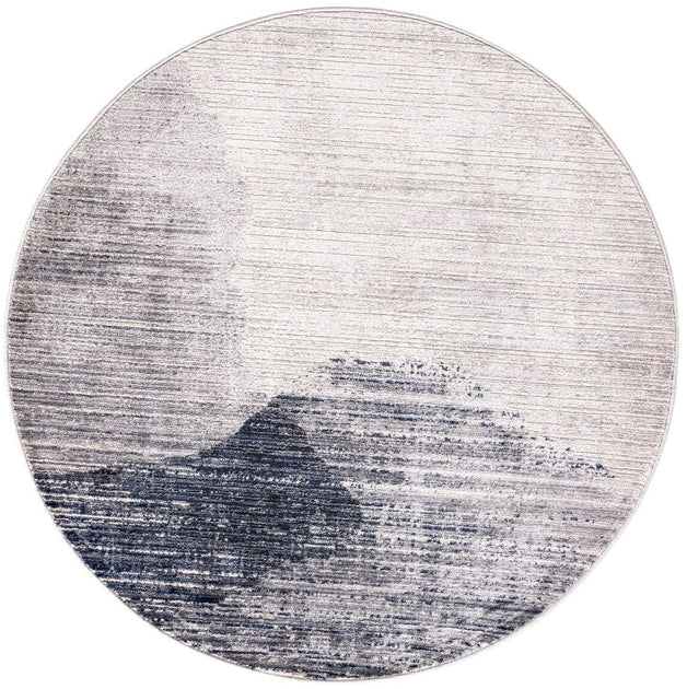 Sajorn Navy Round Rug – Abstrakts Manila